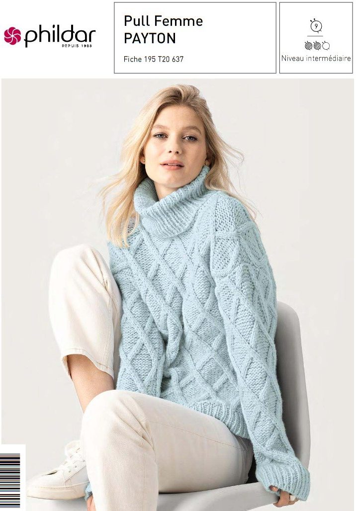 Patron Pull Femme Payton - Phildar - Boutique du Bricolage